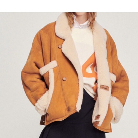 Sandro | Jackets & Coats | Sandro Royal Shearling Jacket | Poshmark